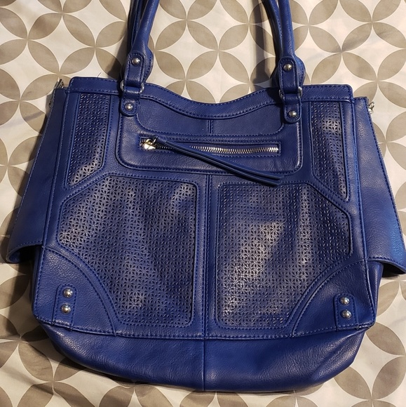 Jessica Simpson | Bags | Jessica Simpson Blue Laser Cut Purse | Poshmark